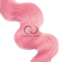 China Pink Body Wave Remy Human Hair Bundles 10-28 Inch Brazilian Sew In Weave 3 Bundles for sale