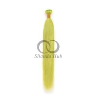 China Green Straight Remy Human Hair Bundles 10-28 Inch Brazilian Weave 3 Bundles Per Set for sale