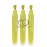 China Green Straight Remy Human Hair Bundles 10-28 Inch Brazilian Weave 3 Bundles Per Set for sale