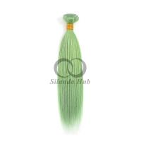 China Green Straight Remy Human Hair Bundles 10-28 Inch Brazilian Sew In Weave 3 Bundles for sale