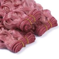 China Pink Deep Curly Remy Human Hair Bundles 10-28 Inch Brazilian Sew In Weave 3 Bundles Per Set for sale