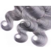China T1B Grey Body Wave Remy Human Hair Bundles Sew In Weave Brazilian 10 to 28 Inch for sale