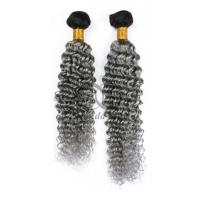 China T1B Grey Deep Wave Remy Human Hair Bundles 10-28 Inch Brazilian Sew In Weave 3 Bundles for sale