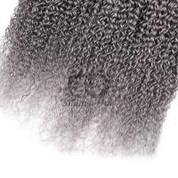 China T1B Grey Kinky Curly Remy Human Hair Bundles 10-28 Inch Brazilian Weave 3 Bundles for sale