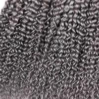 China T1B Grey Kinky Curly Remy Human Hair Bundles 10-28 Inch Brazilian Weave 3 Bundles for sale