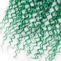 China T1B Green Kinky Curly Remy Human Hair Bundles 10-28 Inch Brazilian Weave for sale