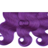 China T1B Purple Body Wave Remy Human Hair Bundles 10-28 Inch Brazilian Sew In Weave for sale