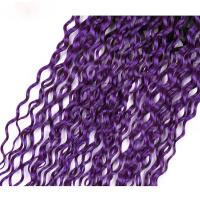 China Remy Human Hair Kinky Curly Bundles #T1B Purple Brazilian Weave 10-28 Inch for sale