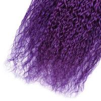 China Remy Human Hair Kinky Curly Bundles #T1B Purple Brazilian Weave 10-28 Inch for sale