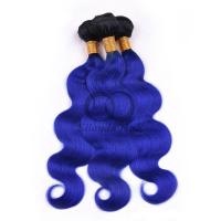 China T1B Blue Body Wave Remy Human Hair Bundles 10-28 Inch Brazilian Weave 3 Bundles for sale