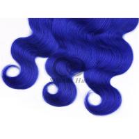 China T1B Blue Body Wave Remy Human Hair Bundles 10-28 Inch Brazilian Weave 3 Bundles for sale