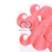 China T1B Pink Body Wave Remy Human Hair Bundles 10-28 Inch Brazilian Sew In Weave for sale