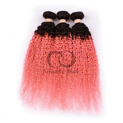 China Remy Human Hair Bundles Kinky Curly Brazilian Weave 10-28 Inch 3 Bundles Set for sale