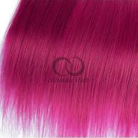 China T1B Rose Red Straight Remy Human Hair Bundles Brazilian Sew In Weave 10-28 Inch 3 Bundles for sale