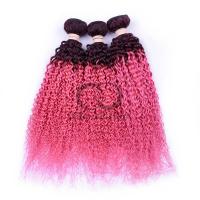 China Remy Human Hair Kinky Curly Bundles Brazilian Sew In Weave 10 to 28 Inch 3 Bundles Set for sale