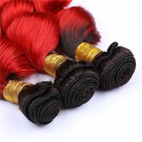 China #T1B Red Loose Wave Remy Human Hair Bundles Sew In Weave Brazilian Bundle Deals 10 to 28 Inch for sale