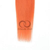 China T1B Orange Red Straight Remy Human Hair Bundles Sew In Weave Brazilian 10 to 28 Inch 3 Bundles for sale