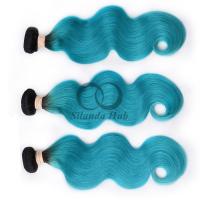 China T1B Blue Body Wave Remy Human Hair Bundles 3 Bundles Per Set 10 to 28 Inch Brazilian Weave for sale