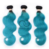 China T1B Blue Body Wave Remy Human Hair Bundles 3 Bundles Per Set 10 to 28 Inch Brazilian Weave for sale