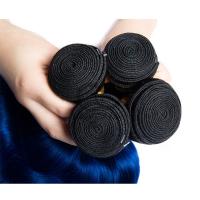 China T1B Blue Body Wave Remy Human Hair Bundles 10-28 Inch Sew In Weave Brazilian Bundle Deals for sale