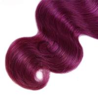 China T1B Purple Body Wave Remy Human Hair Bundles 10-28 Inch Brazilian Sew In Weave for sale