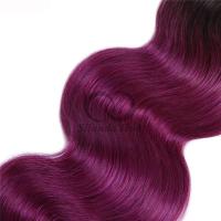 China T1B Purple Body Wave Remy Human Hair Bundles 10-28 Inch Brazilian Sew In Weave for sale