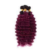 China Remy Human Hair Deep Wave Bundles 10-28 Inch Brazilian Weave Sew In 3 Bundles Per Set for sale