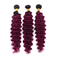 China Remy Human Hair Deep Wave Bundles 10-28 Inch Brazilian Weave Sew In 3 Bundles Per Set for sale