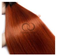China Straight Remy Human Hair Bundles #T1B Ginger Brazilian Weave 10-28 Inch 3 Bundles for sale