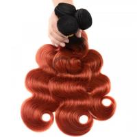 China Remy Human Hair Body Wave Bundles 10-28 Inch Brazilian Sew In Weave #T1B Ginger for sale