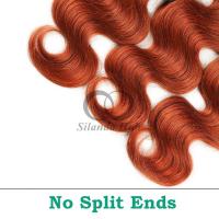 China Remy Human Hair Body Wave Bundles 10-28 Inch Brazilian Sew In Weave #T1B Ginger for sale
