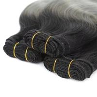 China T1B Grey Body Wave Remy Human Hair Bundles Sew In Weave Brazilian 10-28 Inch 3 Bundles for sale