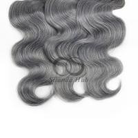 China T1B Grey Body Wave Remy Human Hair Bundles Sew In Weave Brazilian 10-28 Inch 3 Bundles for sale