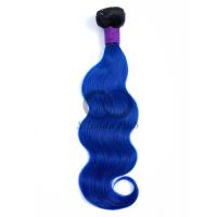 China T1B Blue Body Wave Remy Human Hair Bundles 3 Bundles Per Set 10 to 28 Inch Brazilian Sew In Weave for sale