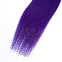 China Brazilian Remy Human Hair Bundles Straight #T1B Purple 10-28 Inch Double Wefted Sew In for sale
