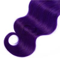 China T1B Purple Body Wave Remy Human Hair Bundles 10-28 Inch Brazilian Sew In Weave 3 Bundles for sale
