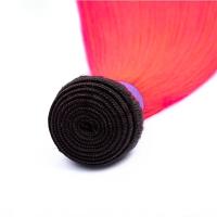 China Straight Remy Human Hair Bundles #T1B Pink Brazilian Weave 10-28 Inch 3 Bundles for sale