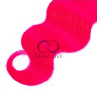 China T1B Pink Body Wave Remy Human Hair Bundles 3 Bundles Per Set 10 to 28 Inch Brazilian Sew In Weave for sale