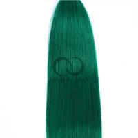 China Remy Human Hair Bundles Straight #T1B Green Brazilian Weave 10-28 Inch 3 Bundles for sale