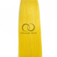 China T1B Yellow Straight Remy Human Hair Bundles Sew In Weave Brazilian 3 Bundles 10-28 Inch for sale