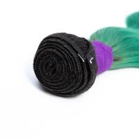 China T1B Green Body Wave Remy Human Hair Bundles Sew In Weave 10 to 28 Inch Brazilian Bundle Deals for sale