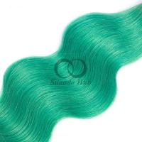 China T1B Green Body Wave Remy Human Hair Bundles Sew In Weave 10 to 28 Inch Brazilian Bundle Deals for sale