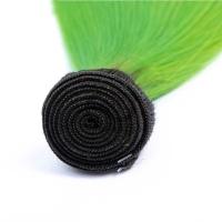 China T1B Green Straight Remy Human Hair Bundles Sew In Weave Brazilian Bundle Deals 10-28 Inch for sale