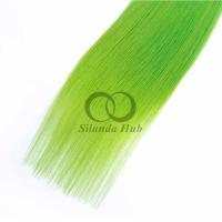 China T1B Green Straight Remy Human Hair Bundles Sew In Weave Brazilian Bundle Deals 10-28 Inch for sale