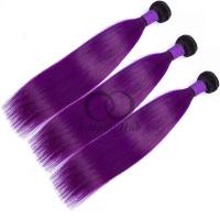 China Straight Remy Human Hair Bundles Sew In Weave Brazilian #T1B Purple 10-28 Inch 3 Bundles for sale