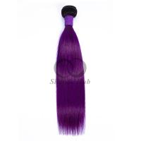 China Straight Remy Human Hair Bundles Sew In Weave Brazilian #T1B Purple 10-28 Inch 3 Bundles for sale