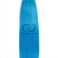 China T1B Blue Straight Remy Human Hair Bundles Sew In Weave Brazilian 10-28 Inch 3 Bundles for sale