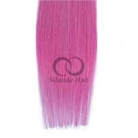 China T1B Pink Straight Remy Human Hair Bundles Sew In Weave Brazilian 3 Bundles 10-28 Inch for sale