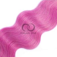 China T1B Pink Body Wave Remy Human Hair Bundles 10-28 Inch Brazilian Sew In Weave 3 Bundles for sale