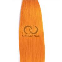 China T1B Orange Straight Remy Human Hair Bundles Sew In Weave Brazilian 3 Bundles 10-28 Inch for sale